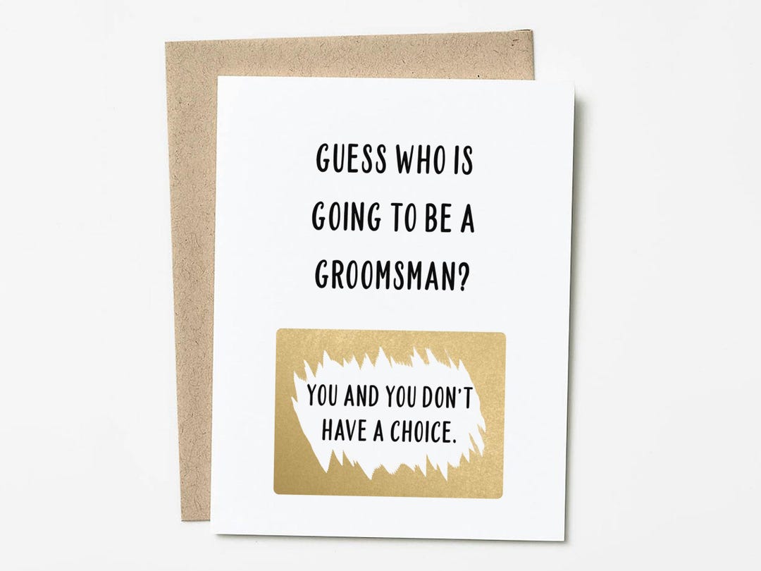 Funny Scratch off Wedding Card - Groomsman Proposal Greeting Card - Etsy