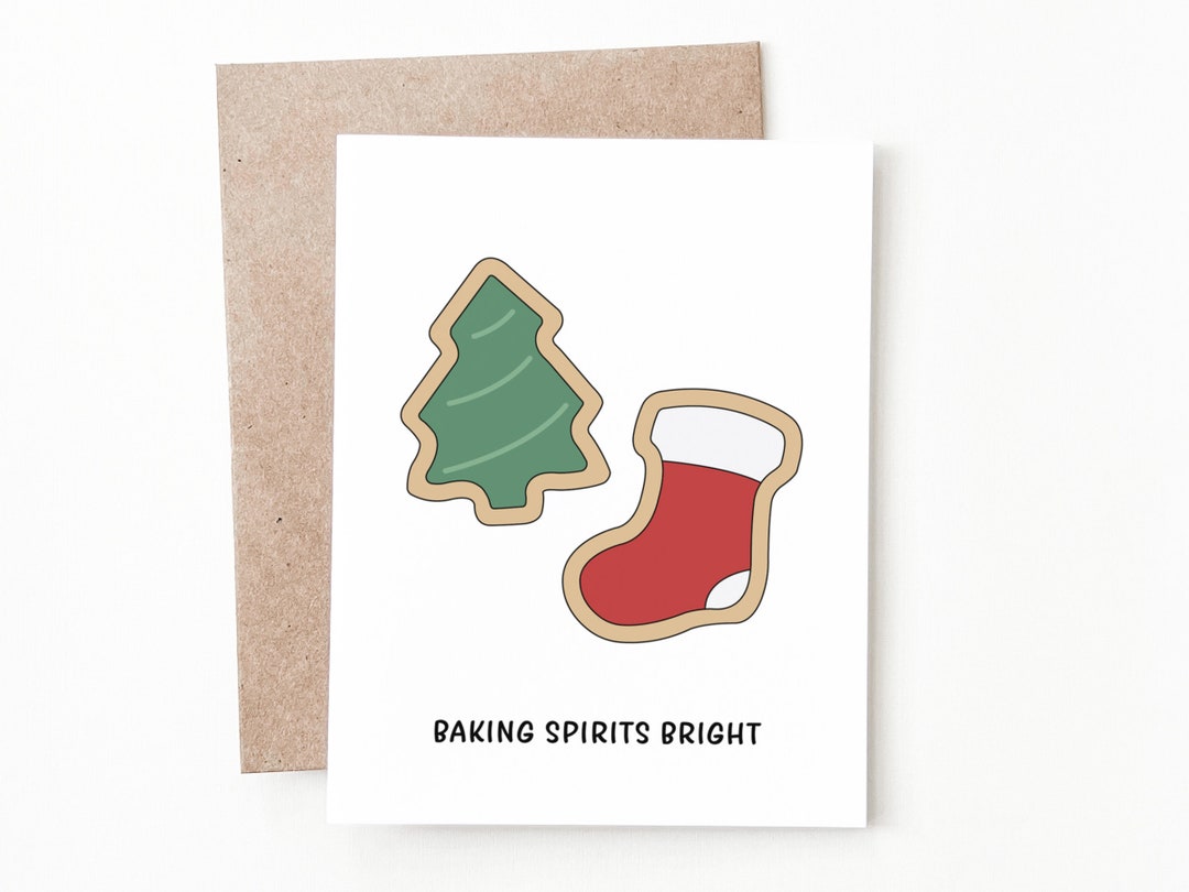 Funny Christmas Cookies Card, Christmas Cookie Holiday Card - Etsy