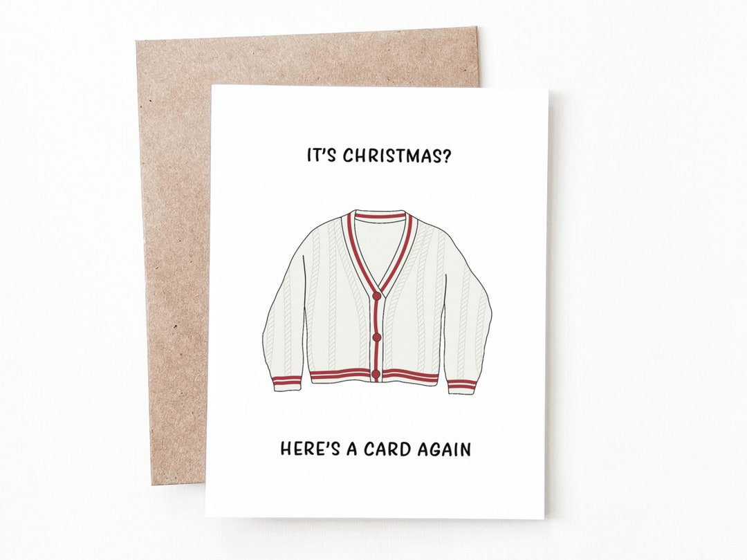 Handmade Cardigan Christmas Card - Etsy