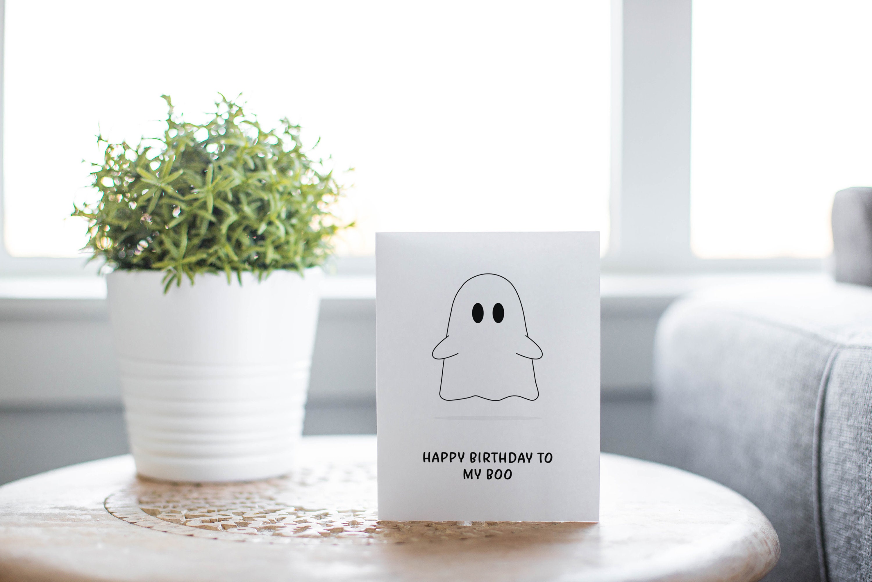 Funny Ghost Birthday Card Haunted Birthday Gift for Him or - Etsy Canada