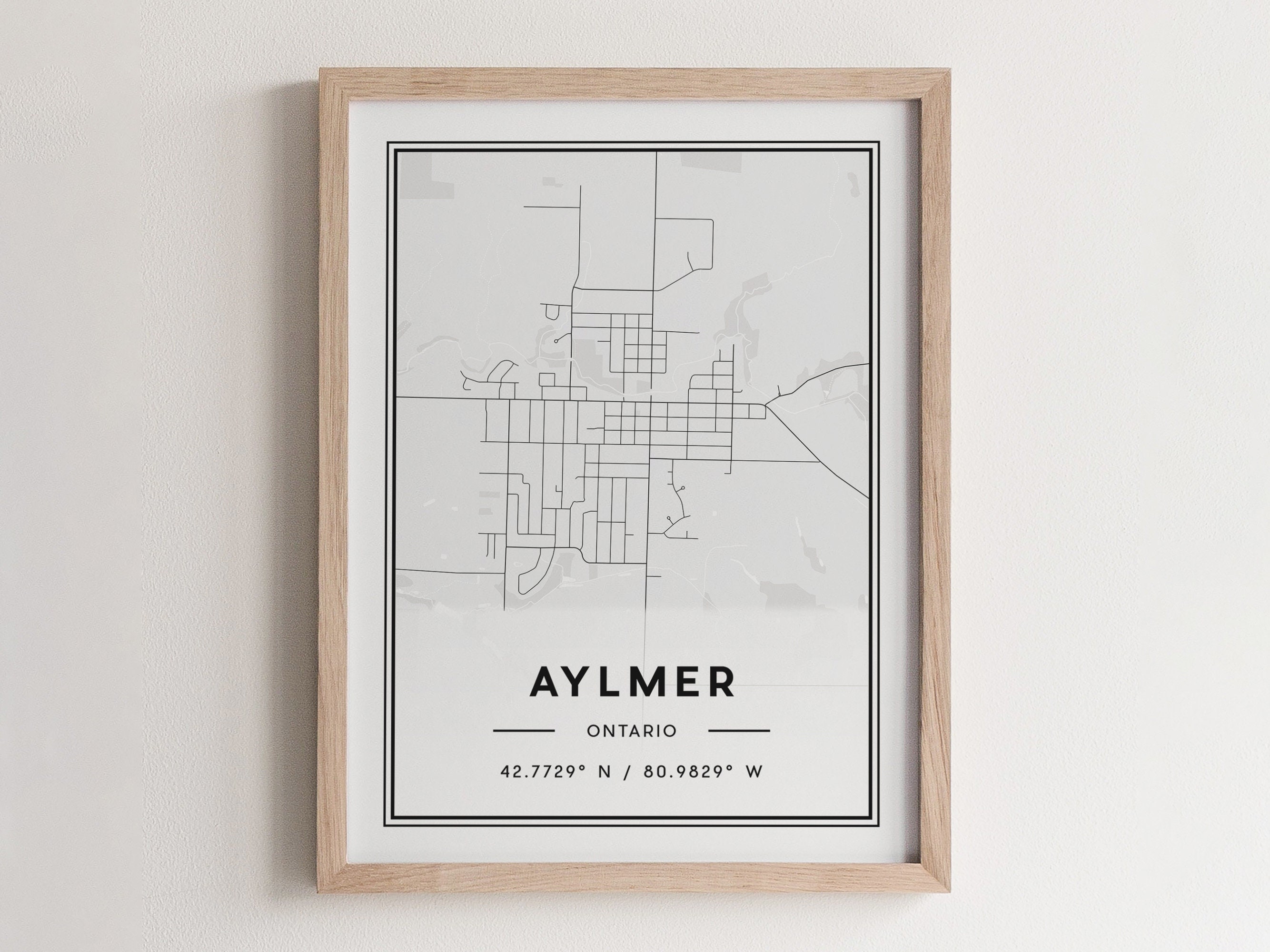 Aylmer Map Poster Print Modern Aylmer Street Map Decor | Etsy