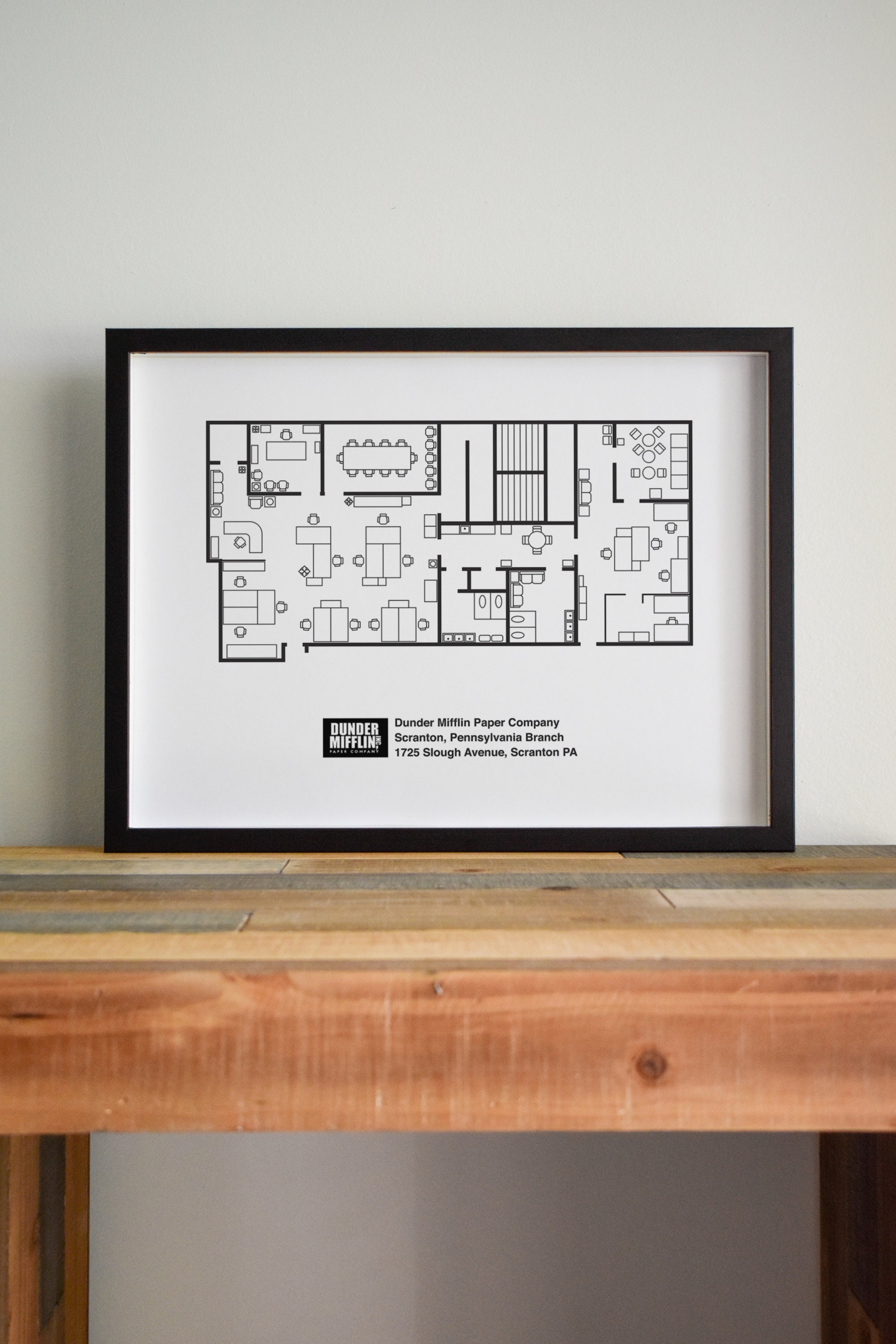 The Office TV Show Poster Dunder Mifflin Floor Plan Art Print - Etsy Canada