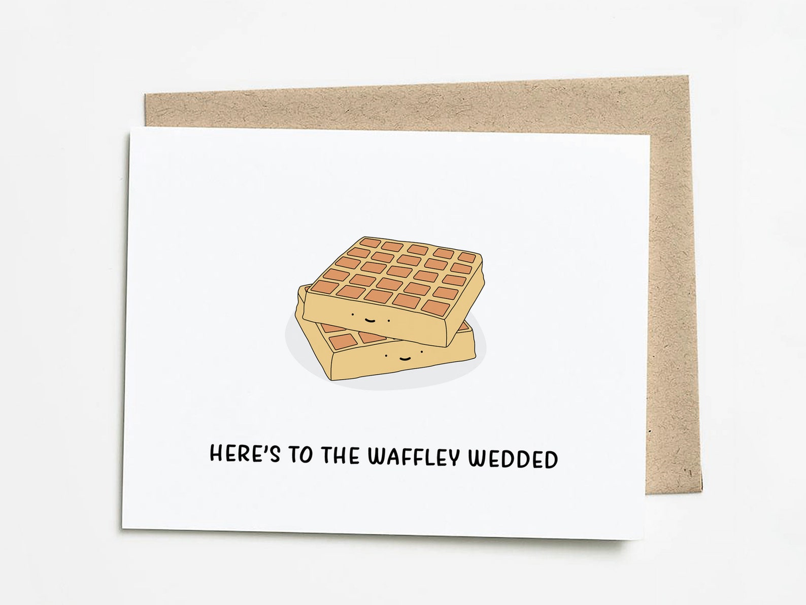 Funny Waffle Wedding Card Wedding Gift for Bride and Groom | Etsy