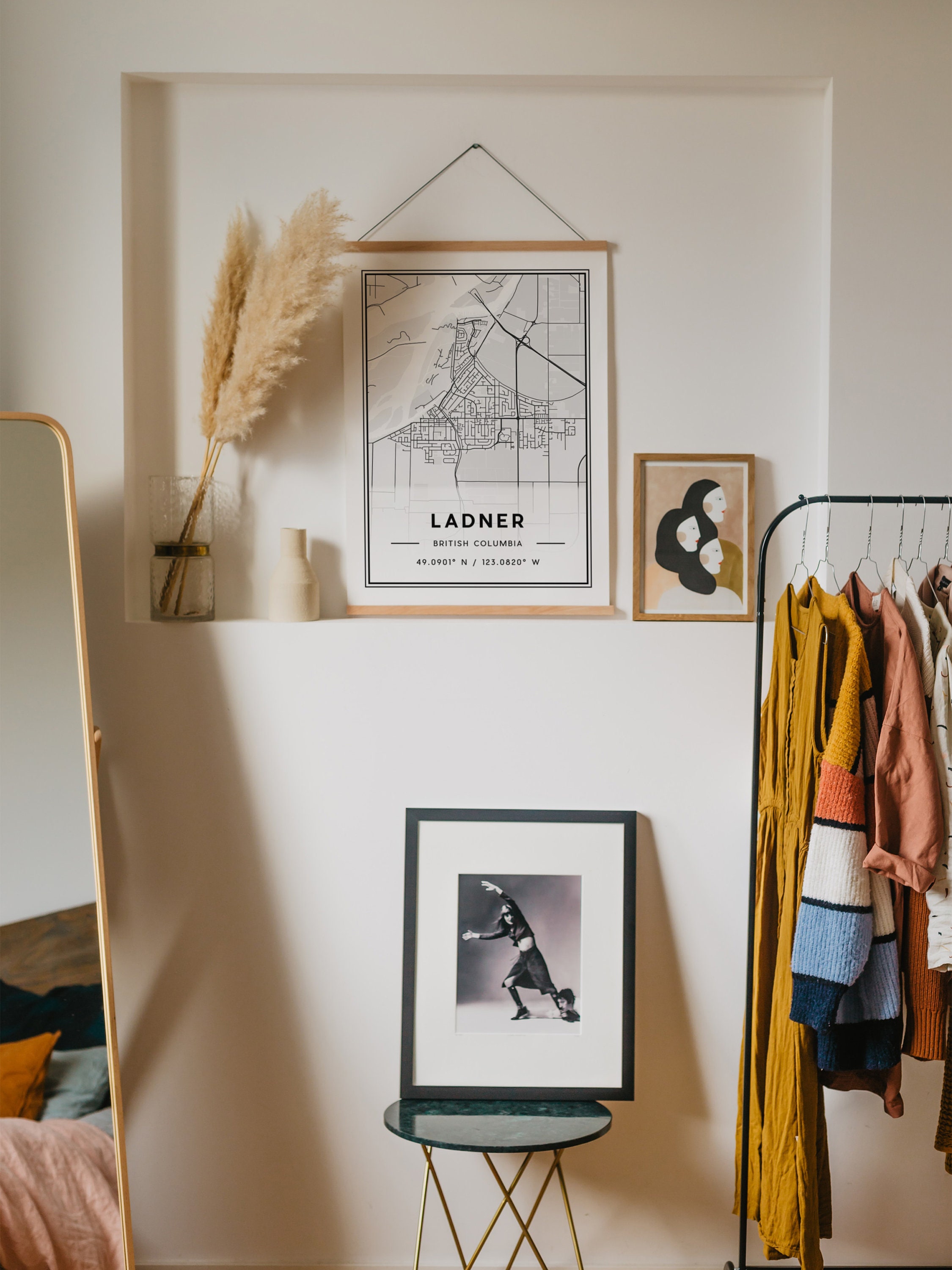 Ladner Map Poster Print Modern Ladner Street Map Decor Etsy