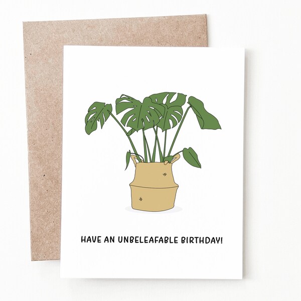 Plant Birthday Cards - Etsy