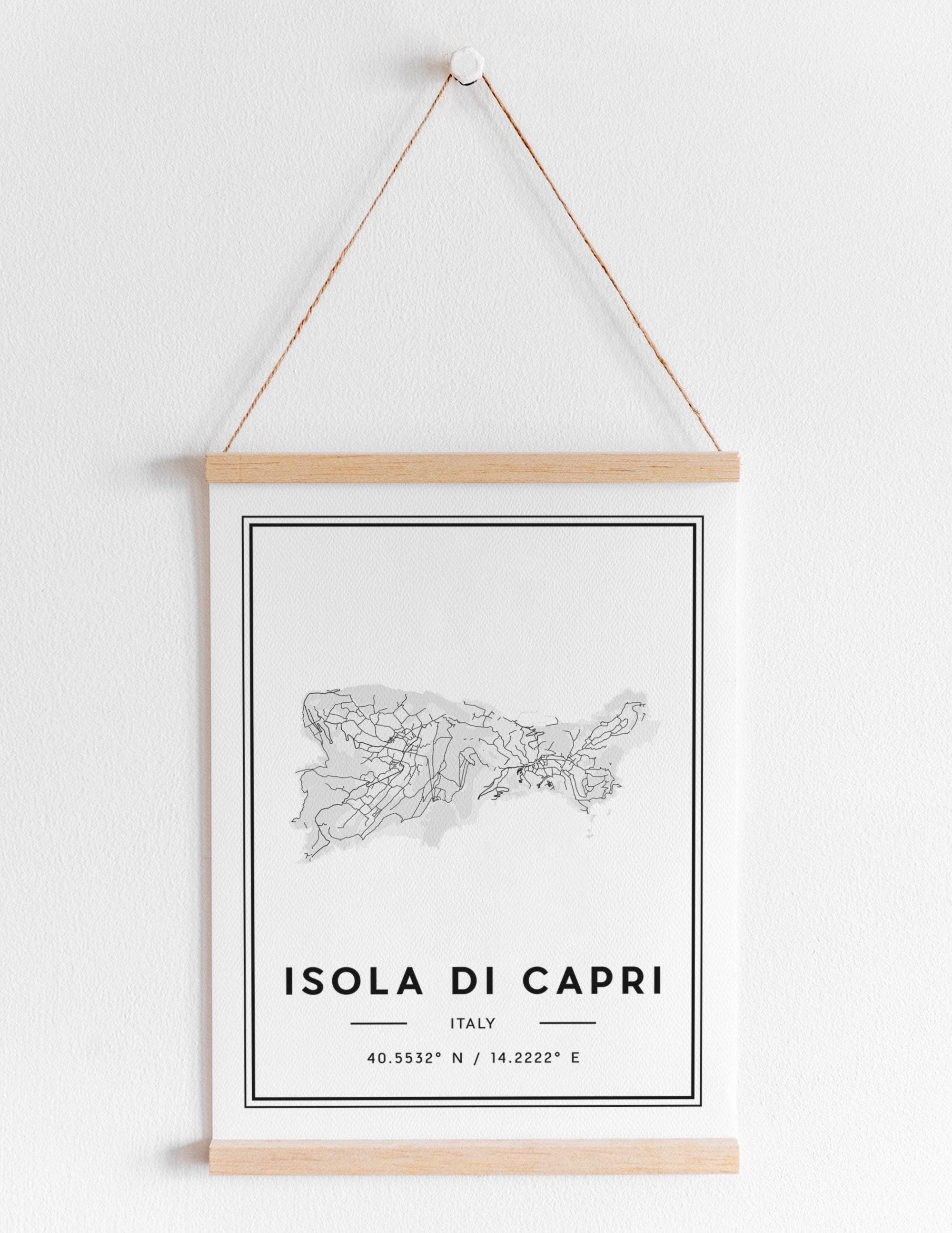 Modern Capri Map Poster Print - Etsy