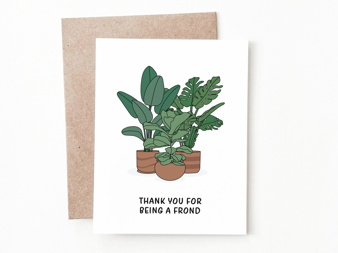 Handmade Plant Thank You Card - Etsy