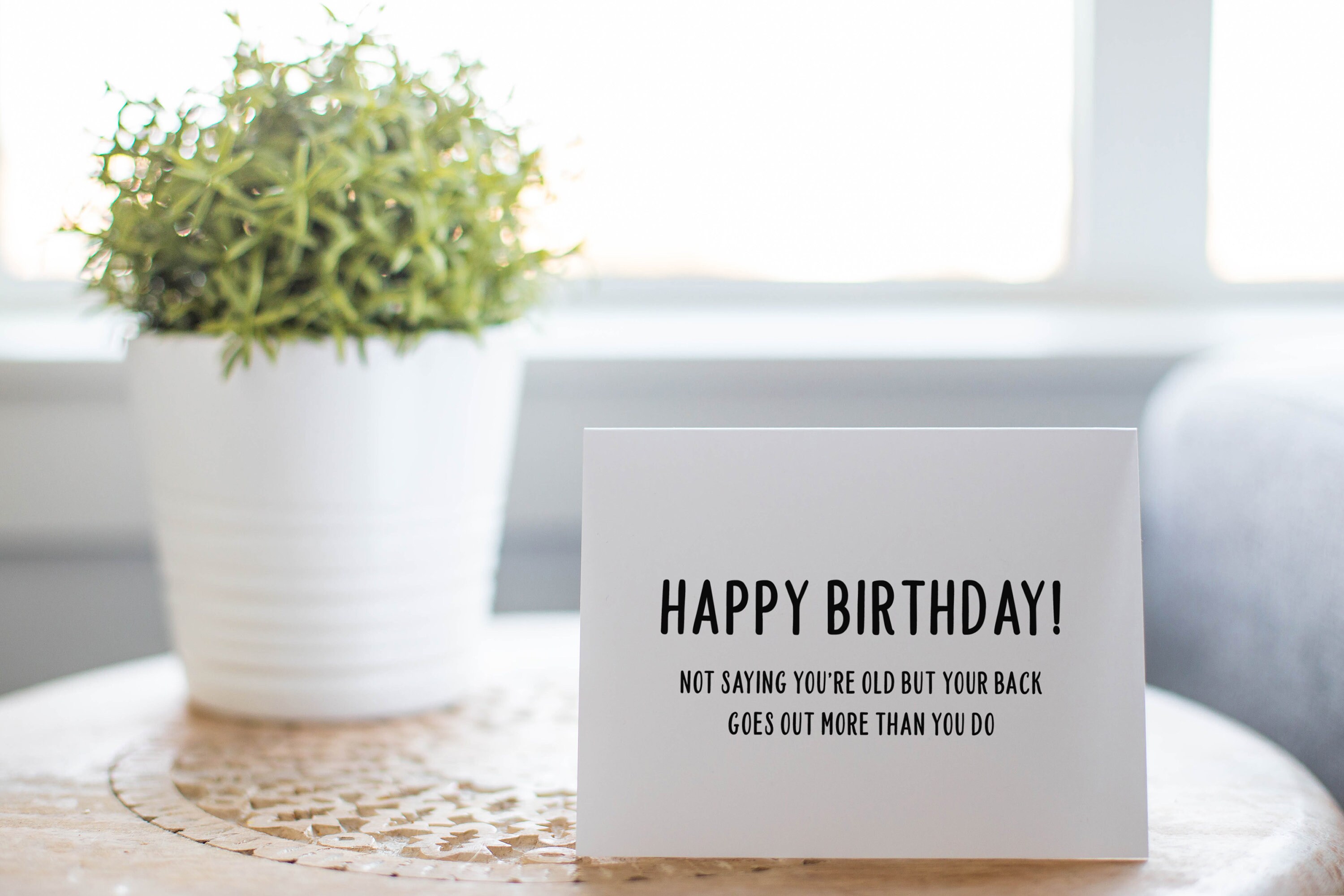 Funny Bad Back Birthday Card Birthday Gift for Him or Her - Etsy