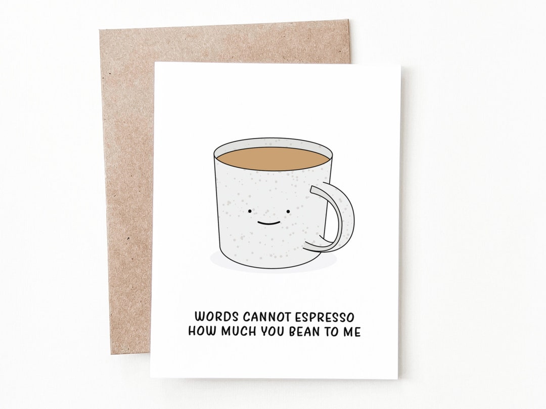 Funny Coffee Anniversary Card, Latte Anniversary Gift for Him or Her - Etsy