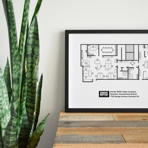 The Office TV Show Poster Dunder Mifflin Floor Plan Art Print | Etsy Canada