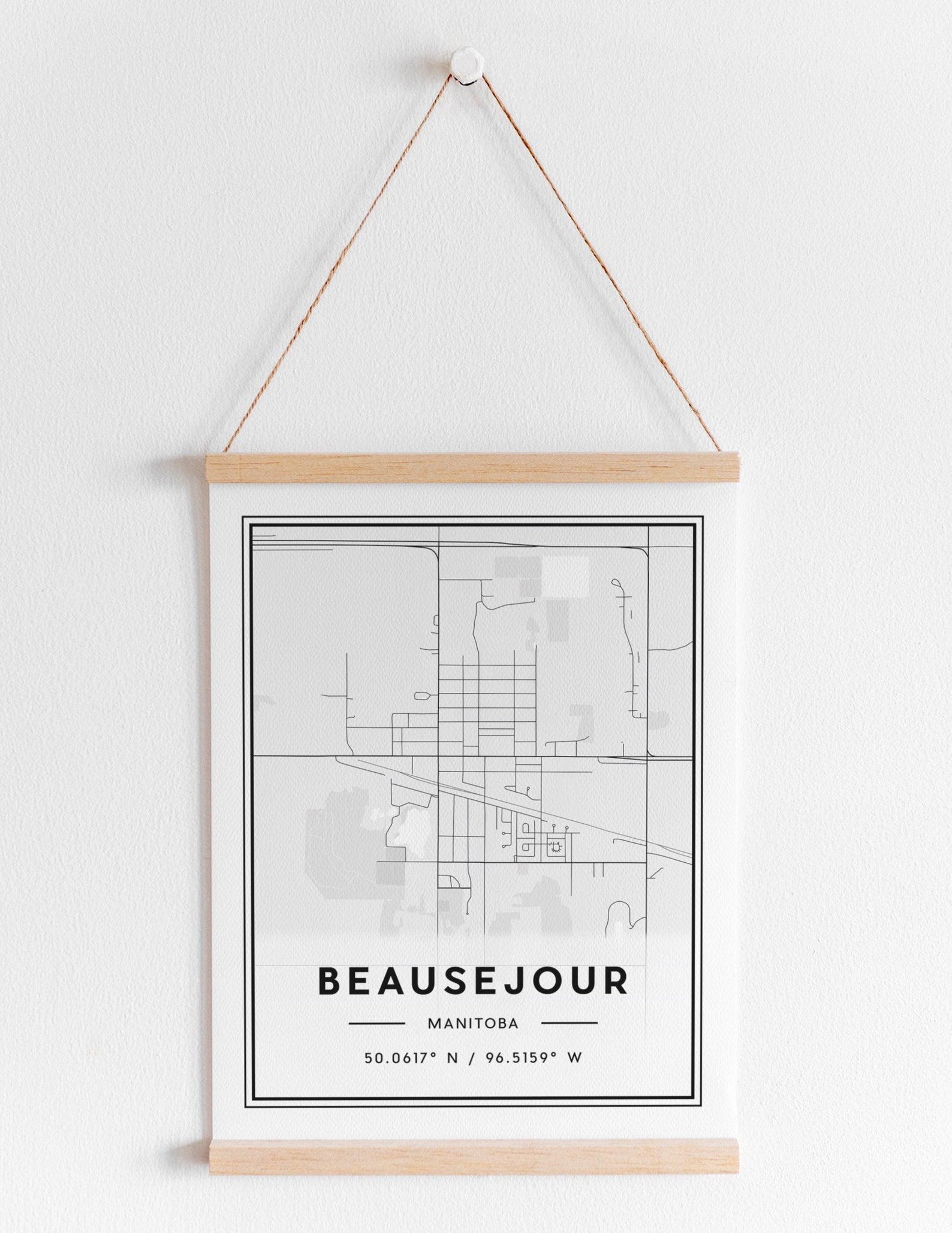 Beausejour Map Poster Print Modern Beausejour Street Map - Etsy
