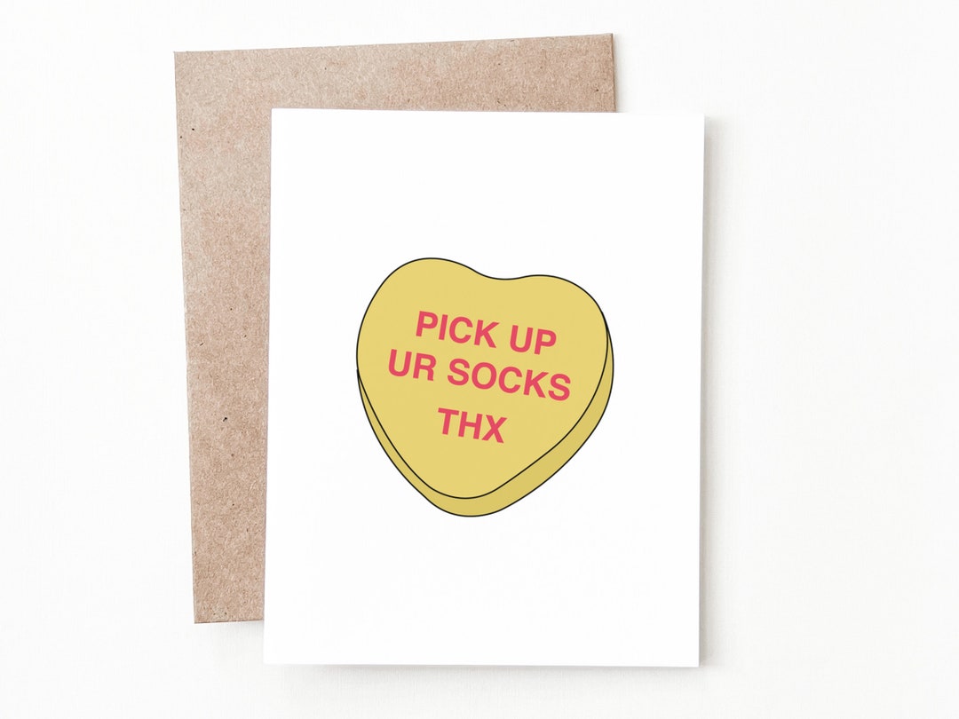 Funny Candy Heart Valentines Day Card, Candy Heart Valentines Gift - Etsy