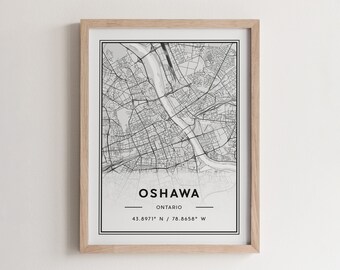 Oshawa Street Map - Etsy