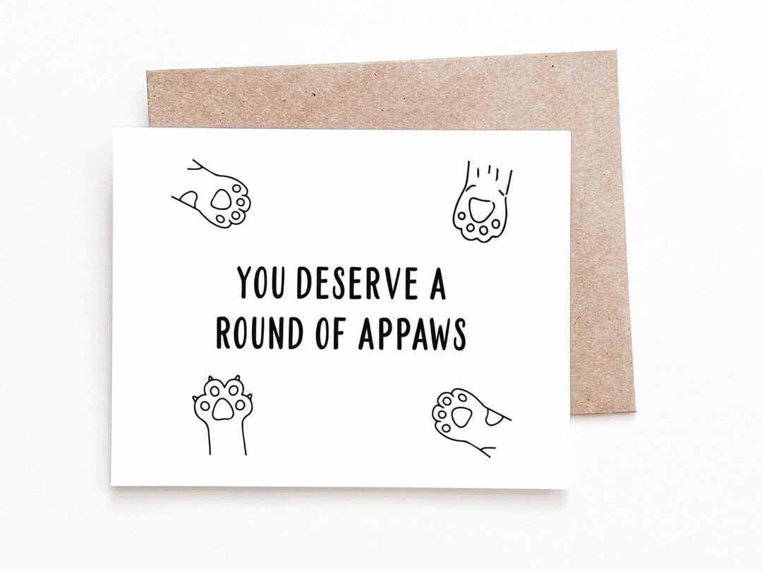 Cat A Round of Applause Congratulations Greeting Card - Etsy