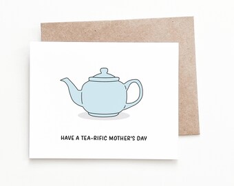 Happy Mothers Day Card Tea You Are Terrific - Etsy