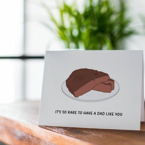 Funny Father's Day Card for Dad Steak Gift for Dad | Etsy