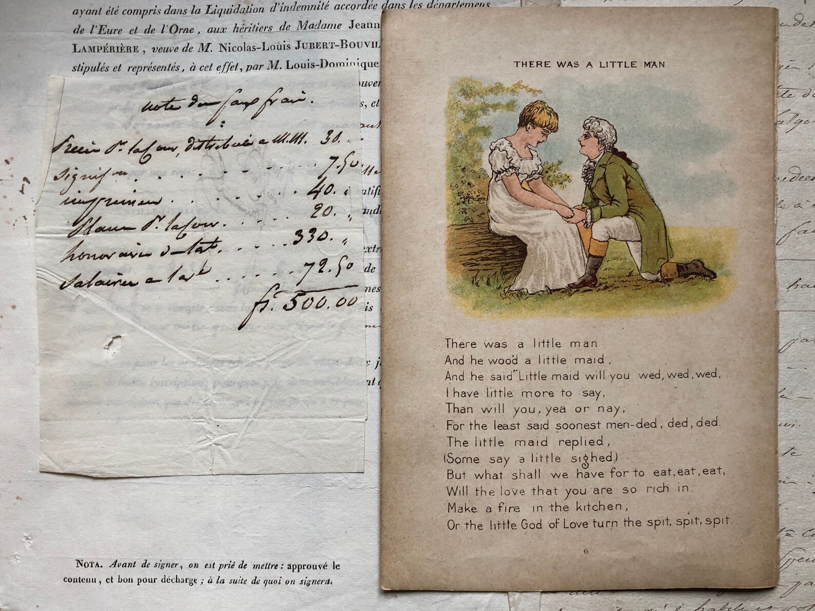 A Generous Quantity of Antique French Papers, Cards and Engravings ...