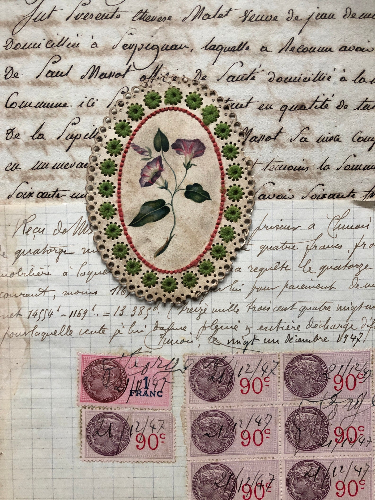 A Generous Quantity of Antique French Papers, Cards and Engravings ...