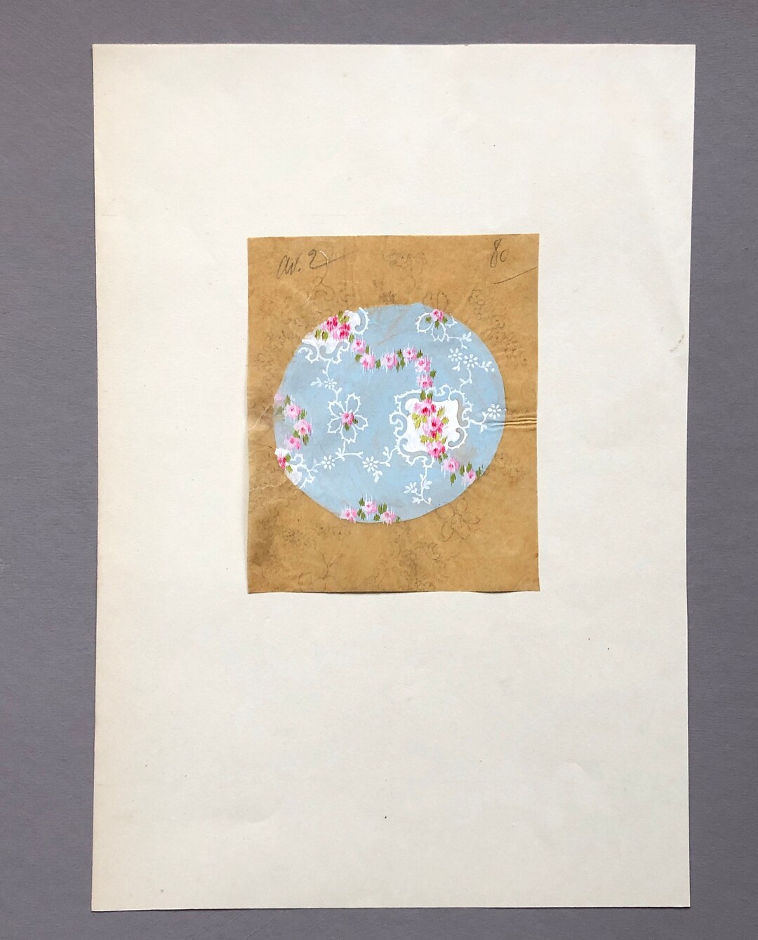 An Original Antique French Textile Design. Hand Painted. Produced in ...