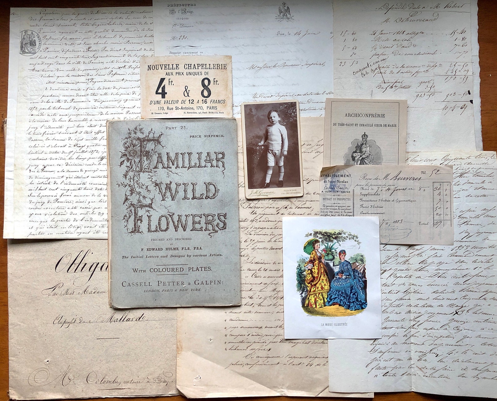 A Generous Quantity of Antique French Papers, Cards and Engravings ...