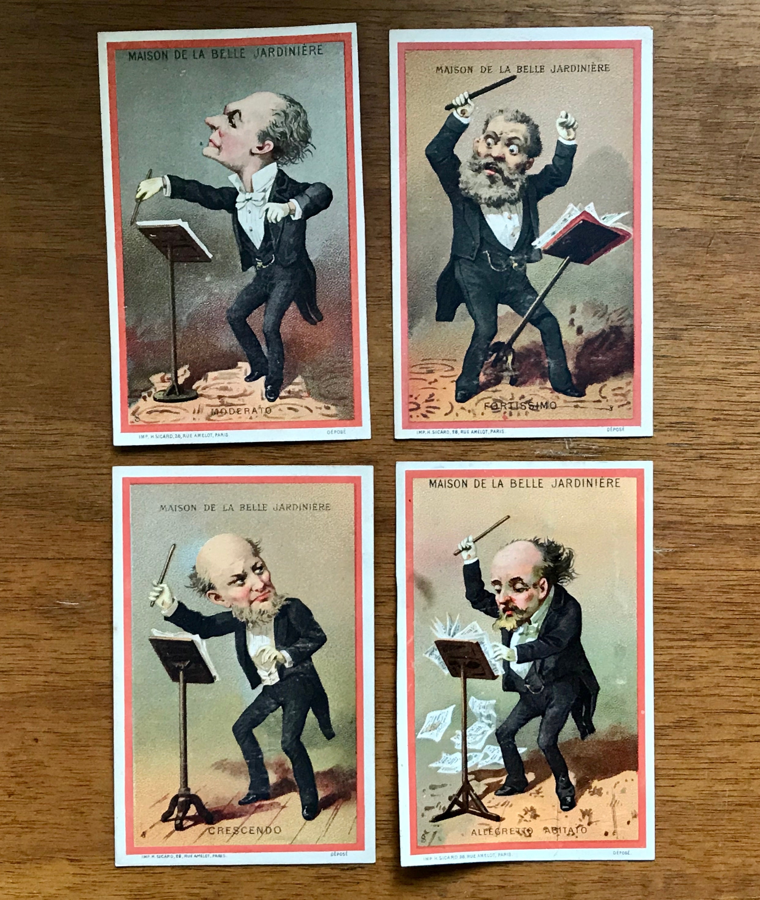A Set of 8 French Trade Cards. Featuring Conductors - Etsy