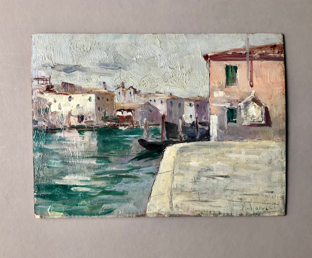 An Originaloil Painting by Neapolitan Artist Vincenzo Colucci - Etsy