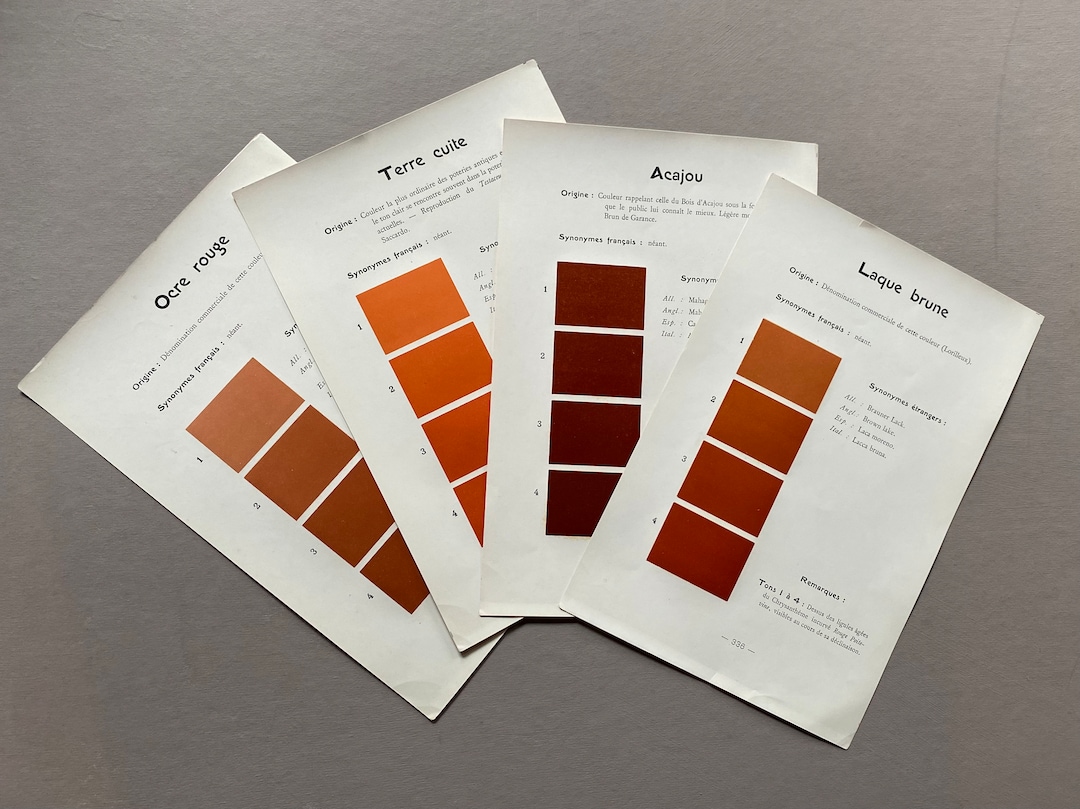 Brown. Orange. Four Colour Charts From Le Repetoire Des Planches by ...