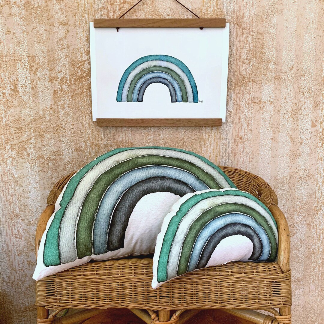 Rainbow Pillow Ricky - Etsy