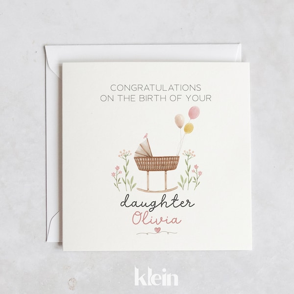 Birth Congratulations Card - Etsy