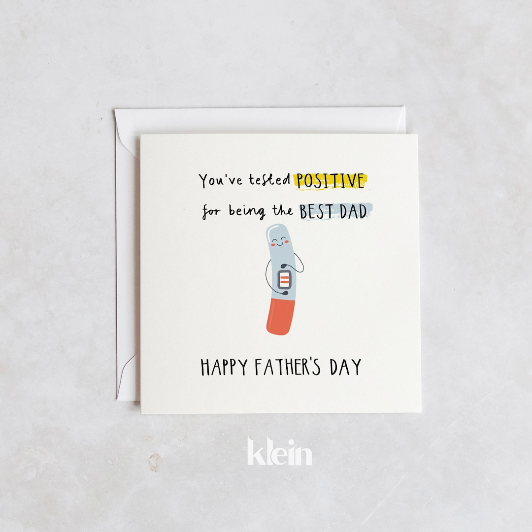 Funny Father's Day Card, You've Tested Positive, No1 Dad - Etsy