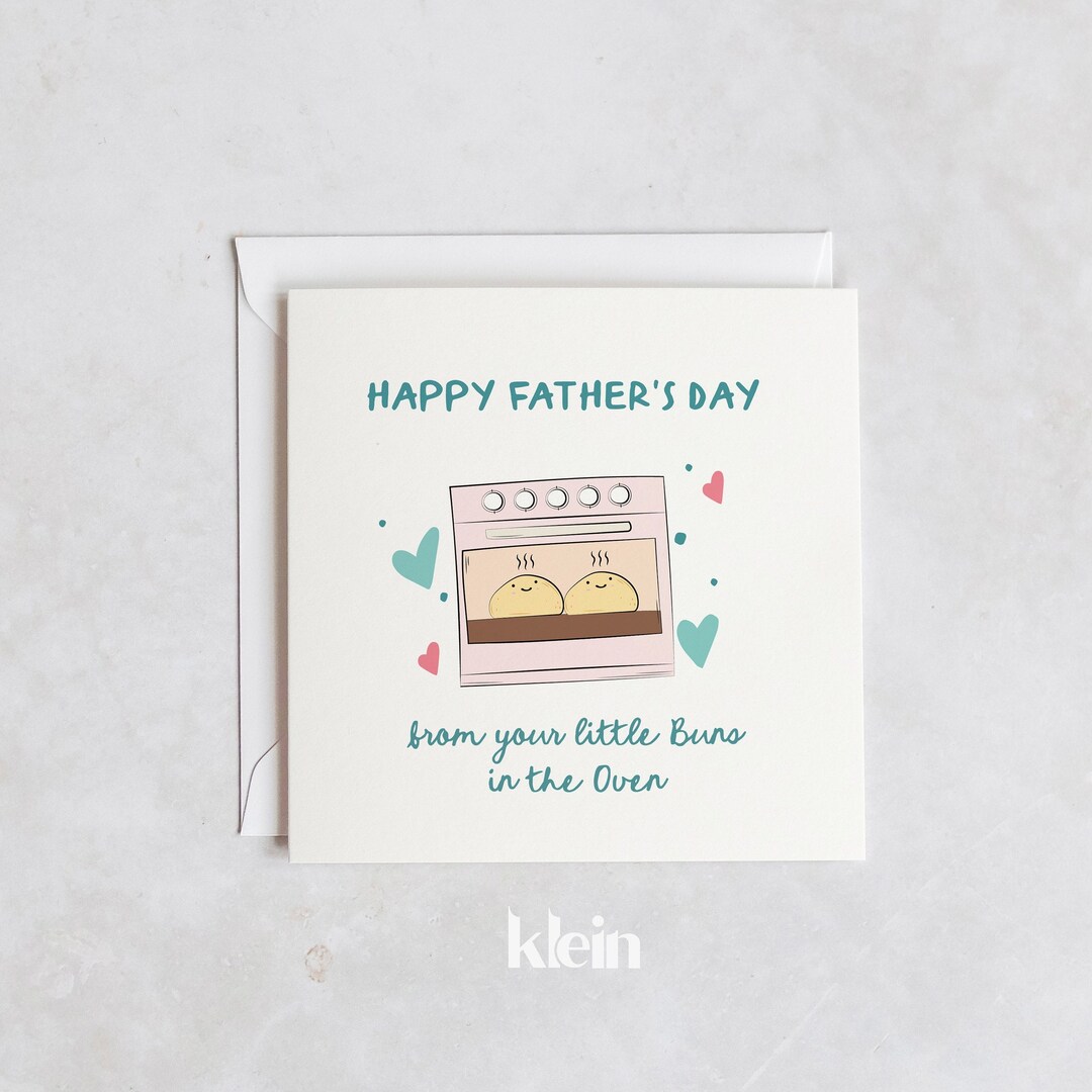 Personalized First Father's Day Card, Buns in Oven Design - Etsy UK