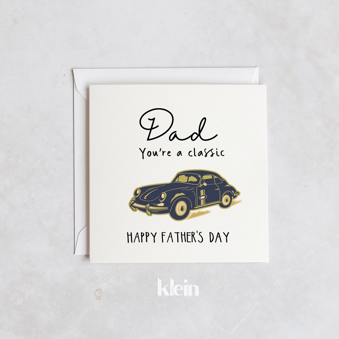 Dad Grandad You're a Classic, Personalised Father's Day Card, 2024 ...