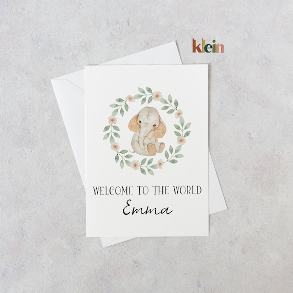 Personalised Welcome to the world card Welcome to the world | Etsy