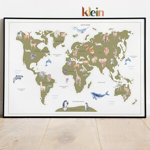 Animal World Map, Animal World Map Printable, Animal World Map Print ...