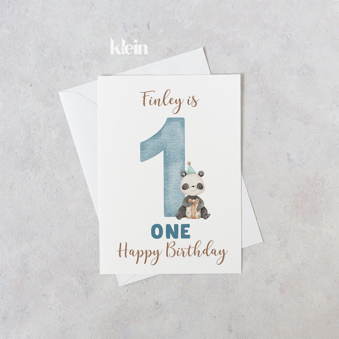 Personalised First Birthday Card, Boy 1st Birthday Card, Happy First ...
