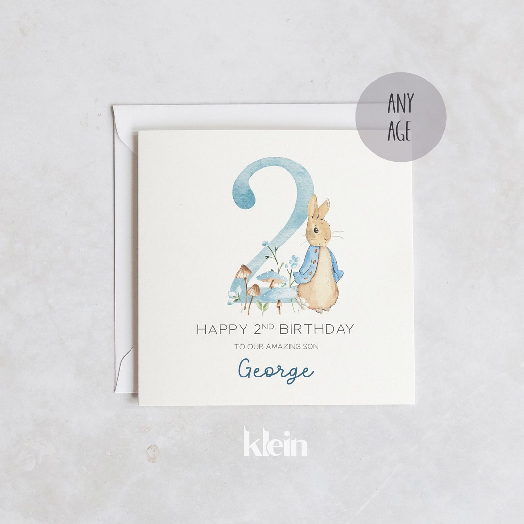 Personalised 2nd Birthday Card, Boy 2nd Birthday Card, Happy First ...