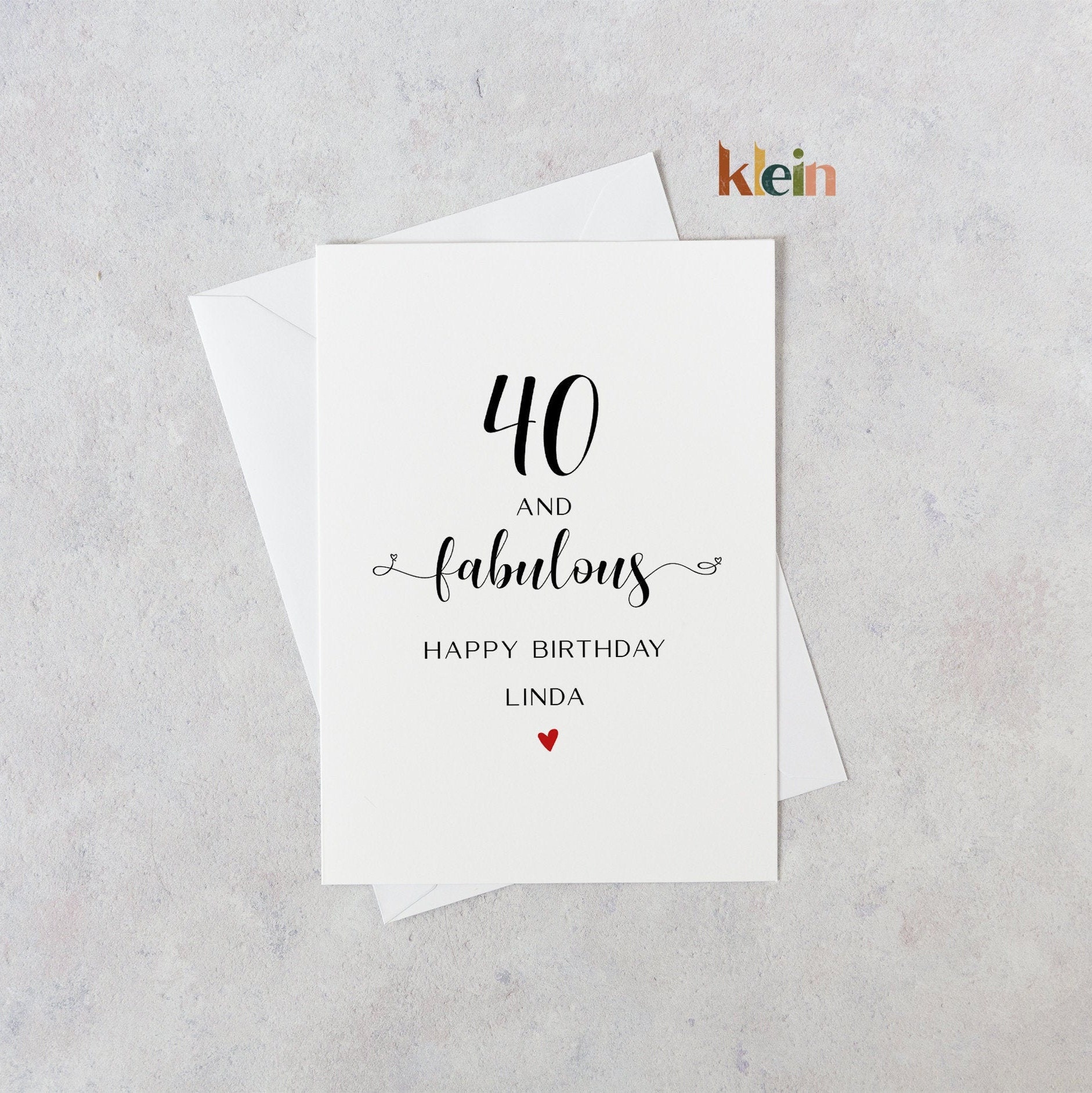 Personalised Birthday Card 40th Birthday Card Card for Her - Etsy UK