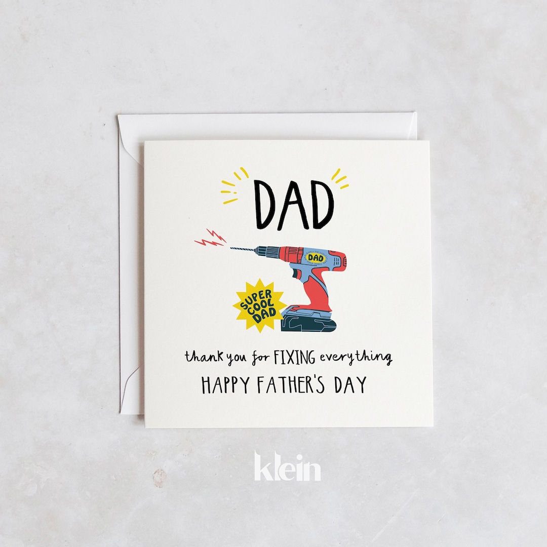 Funny 'thank You for Fixing Everything' Father's Day Card - Etsy