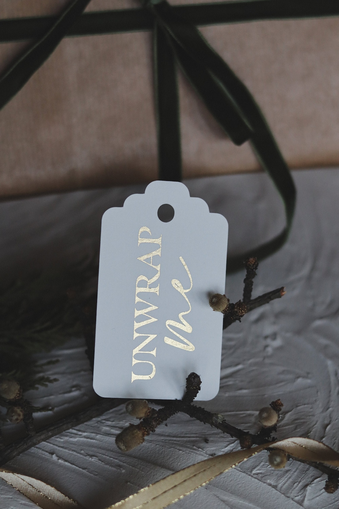 Set of 8 Christmas Gift Tags, Gold Foil Christmas Gift Tags, Christmas ...