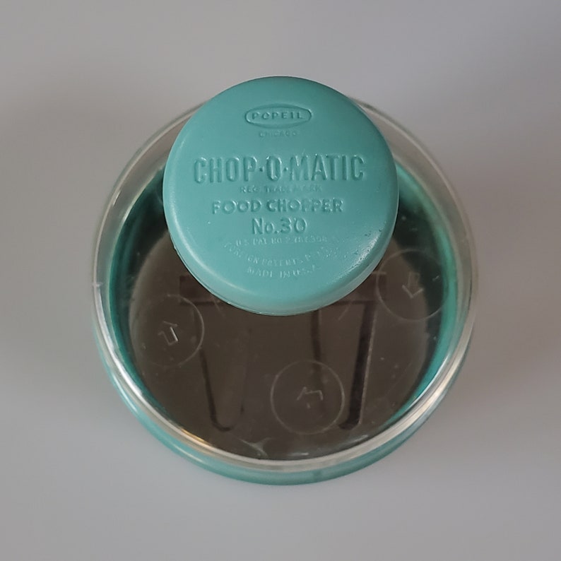 Vintage Popeil Chop-o-matic MCM Food Chopper Turquoise Melamine - Etsy