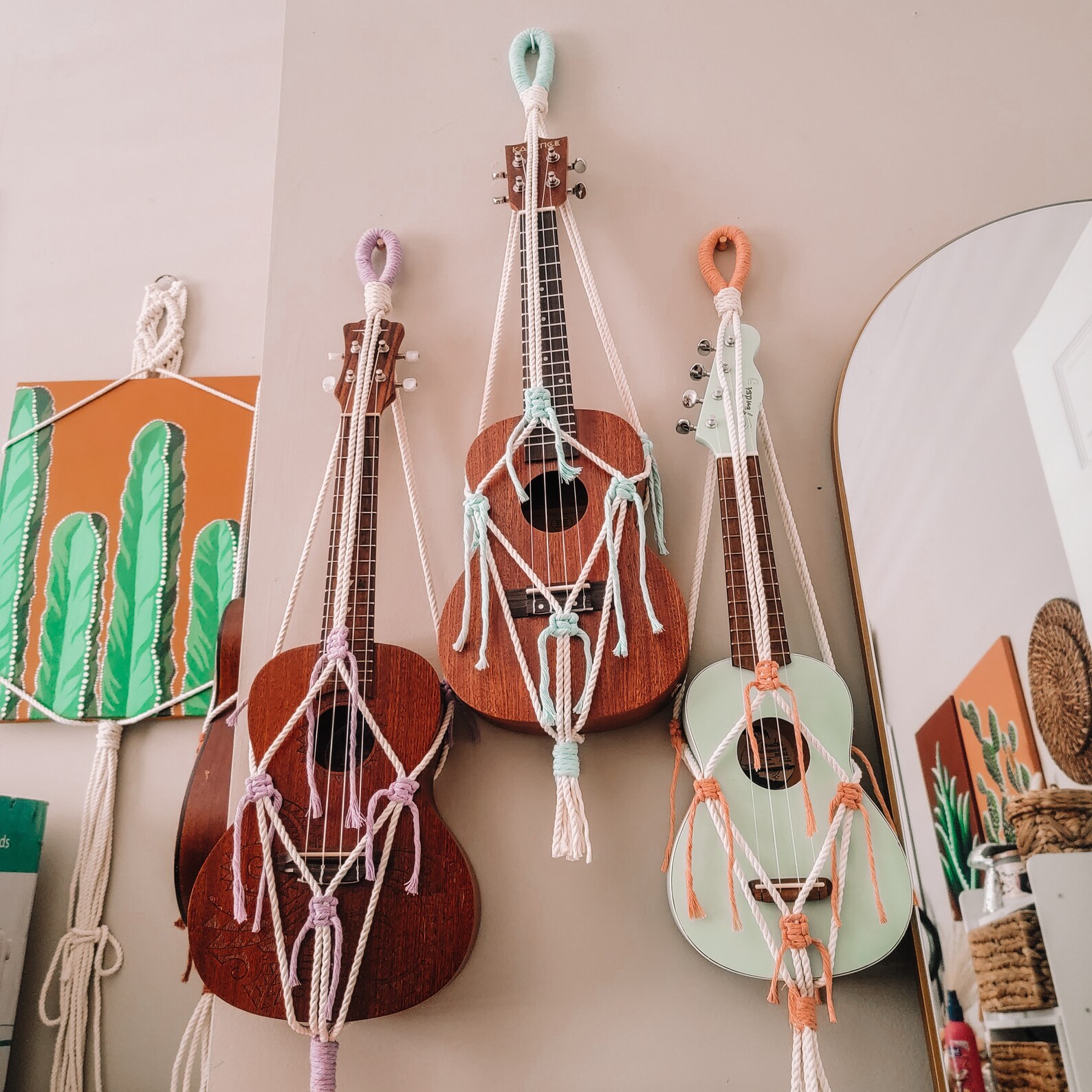 Ukelele Macrame Hanger Uke Mount Ukelele Boho Decor - Etsy