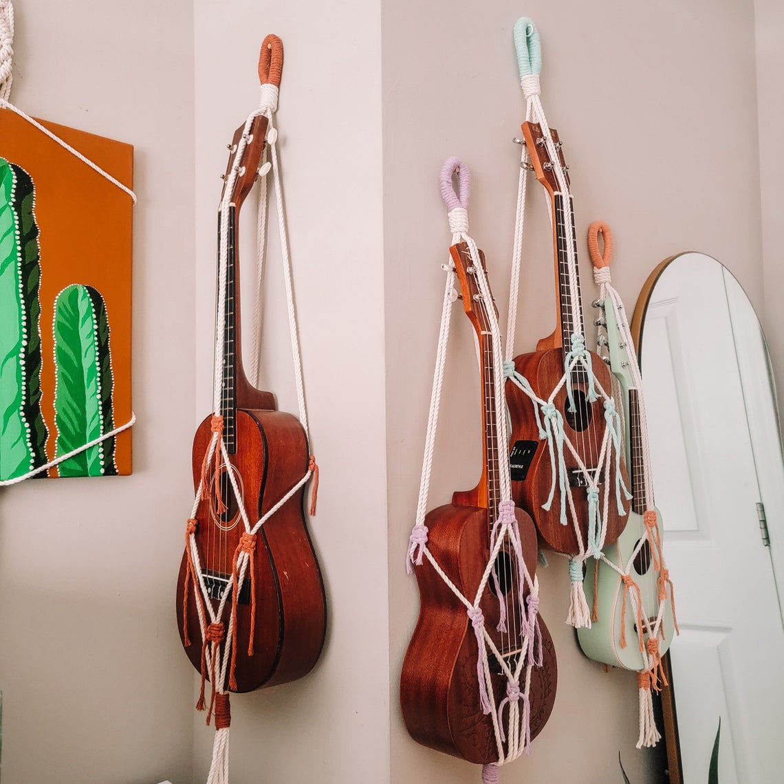 Ukelele Macrame Hanger Uke Mount Ukelele Boho Decor - Etsy