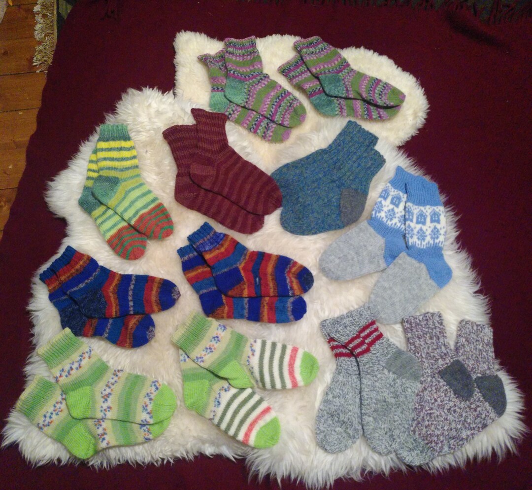 Self-knitted Wool Socks, Color and Size on Request - Etsy