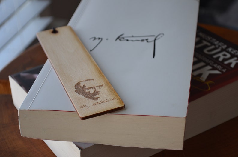 Ataturk Themed Wooden Bookmarks Personalized Turkish Souvenir - Etsy