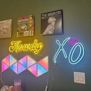 XO Neon Sign With Heart, Custom Wedding Home Party Decor, Personalized ...