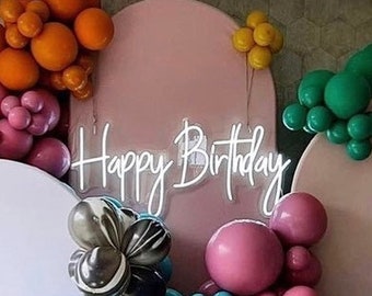 Happy Birthday Neon Sign LED Neon Sign Birthday - Etsy