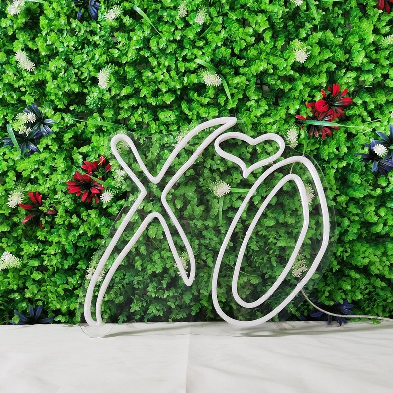 XO Neon Sign With Heart Custom Wedding Home Party Decor - Etsy