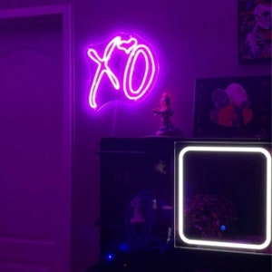 XO Neon Sign With Heart, Custom Wedding Home Party Decor, Personalized ...
