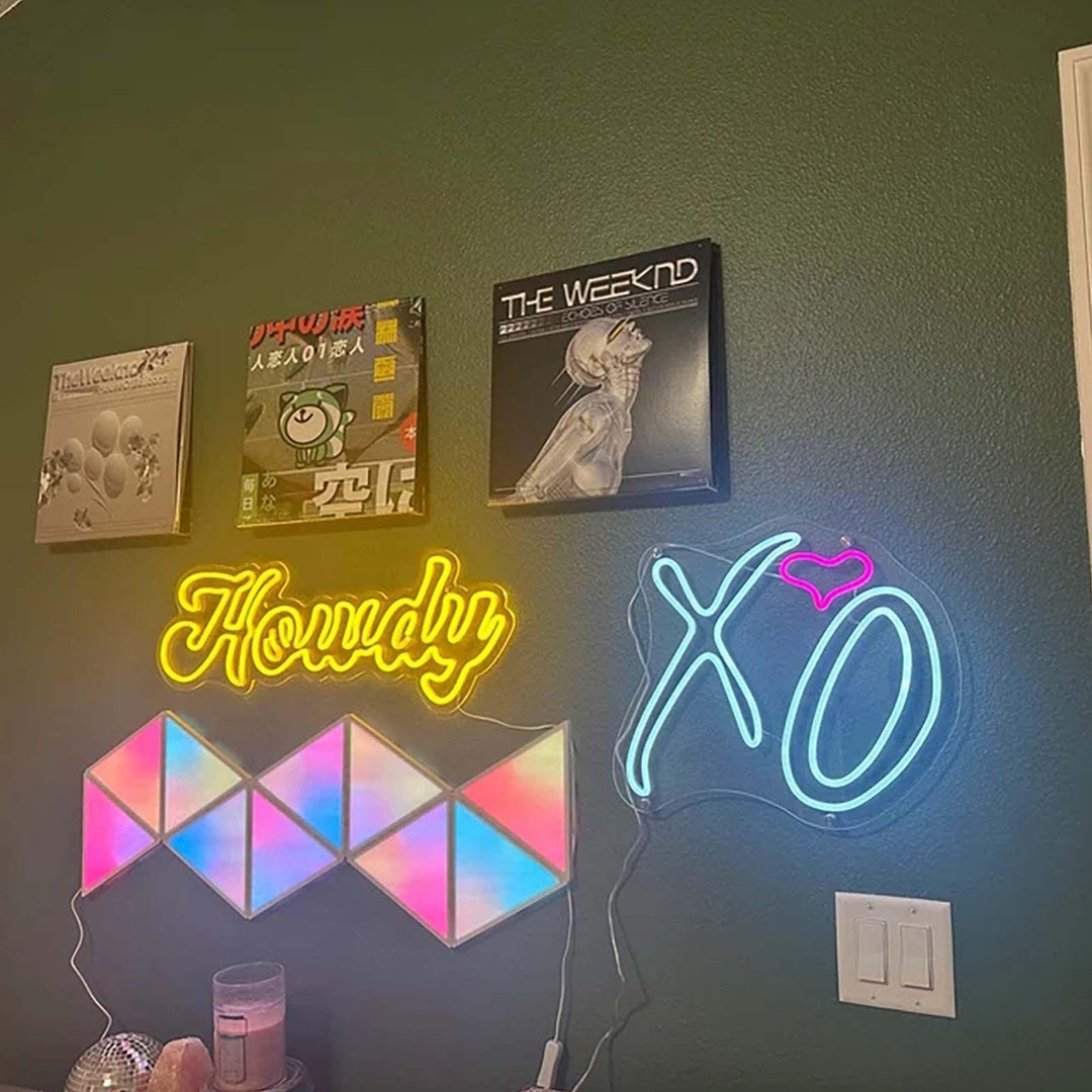 XO Neon Sign With Heart, Custom Wedding Home Party Decor, Personalized ...