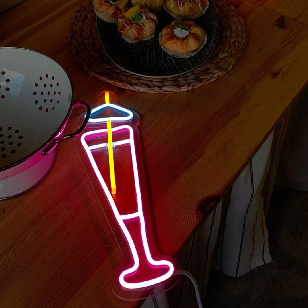 Personalized Cocktails Led Neon Light, Custom Home Bar Neon Lights ...